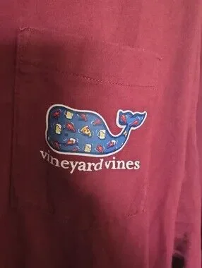 Vineyard Vines | Shirts | Vineyard Vines Maroon Longsleeve Pocket Tee ...